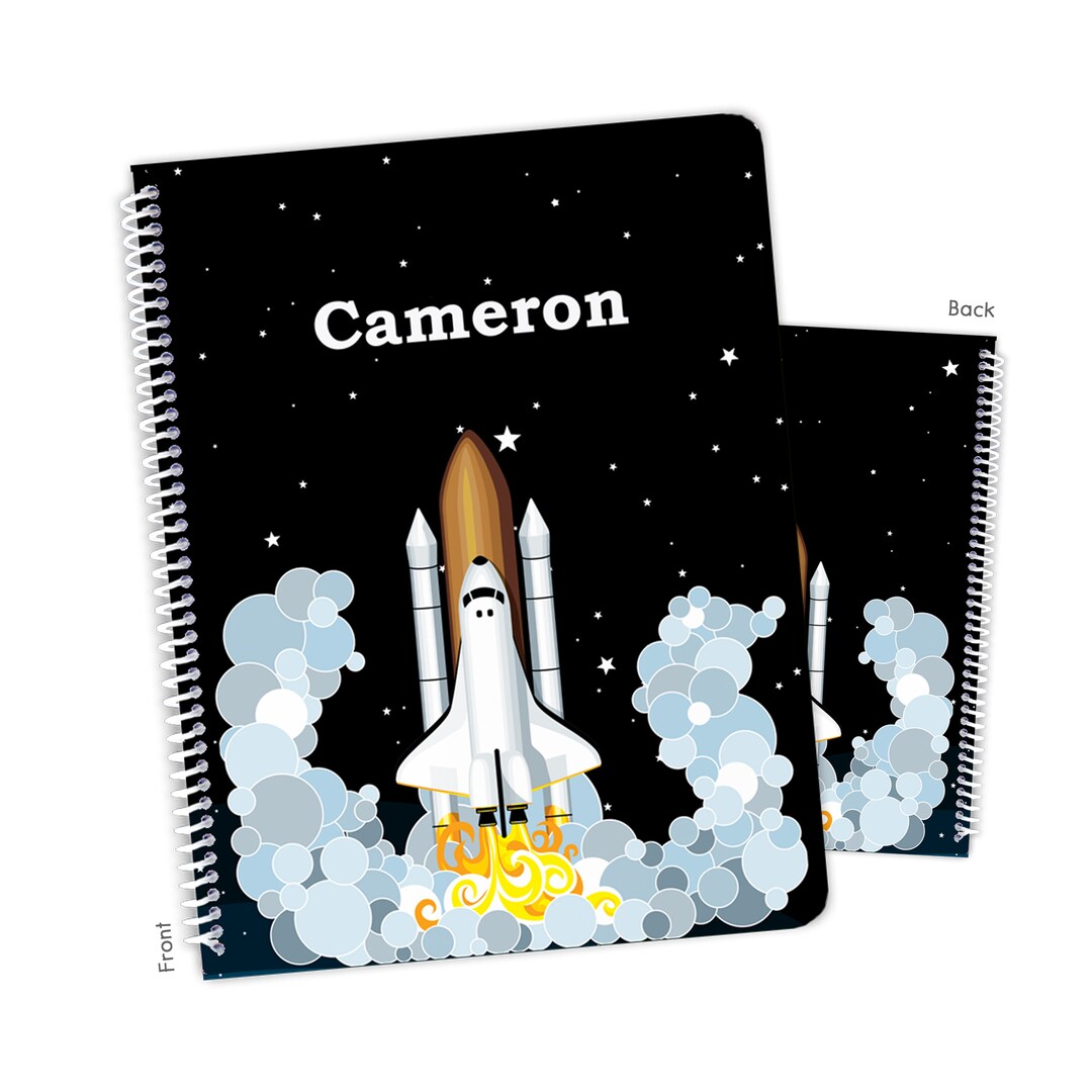 Rocket Space Planets Solar System Personalized Notebook Sketchbook ...