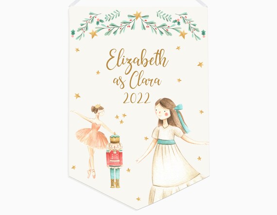 Nutcracker Clara Banner Custom Personalized Wall Hanging - Etsy