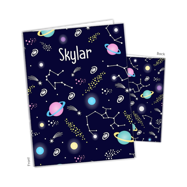 Planets Solar System Outer Space Personalized Folder 2 Pocket • Back to ...