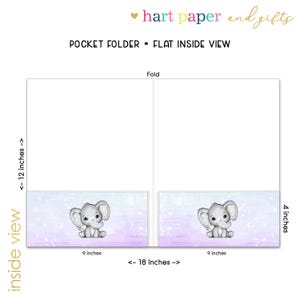 Rainbow Elephant Personalized Folder 2 Pocket • Back to School Supplies ...