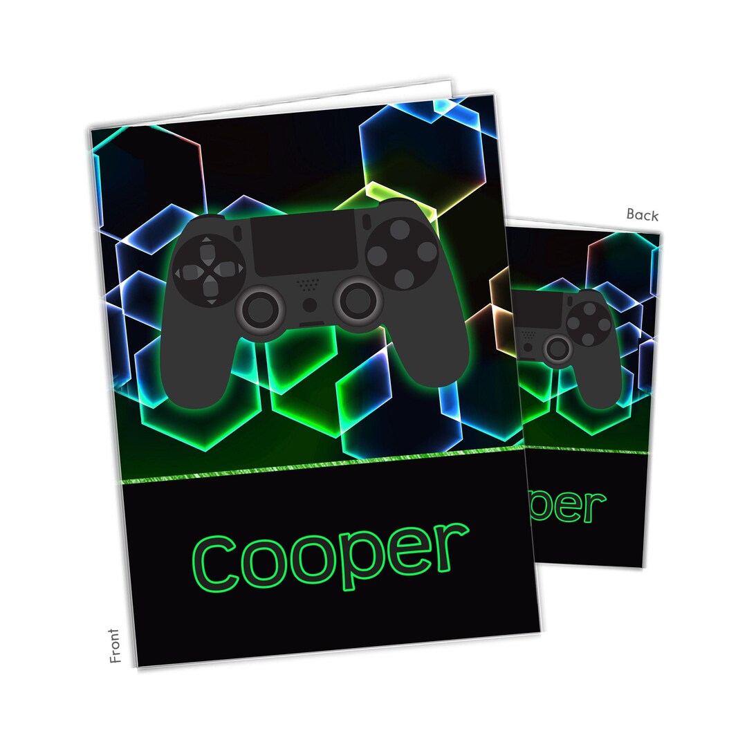 Video Game Gamer Personalized Folder 2 Pocket • Back to School Supplies ...