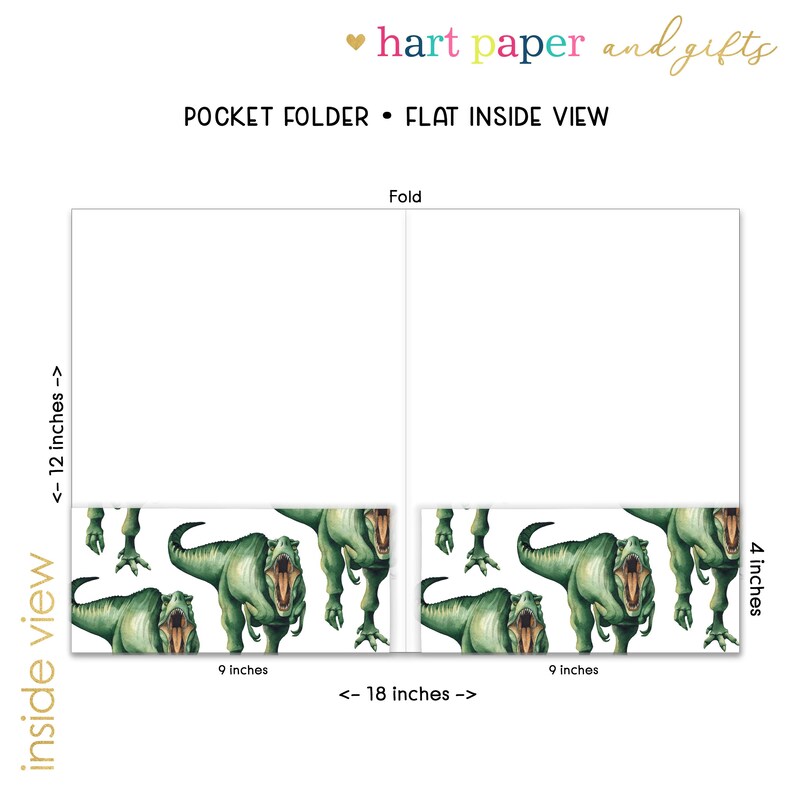 Dinosaur Dino Personalized Folder 2 Pocket • Back to School Supplies ...
