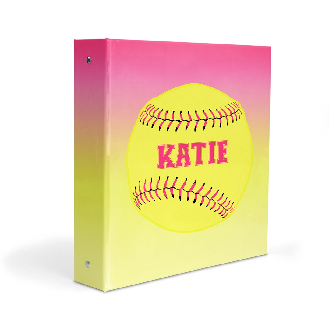 Sports Softball Cards 3 Ring Binder 2 Personalized Custom Gift Back to ...