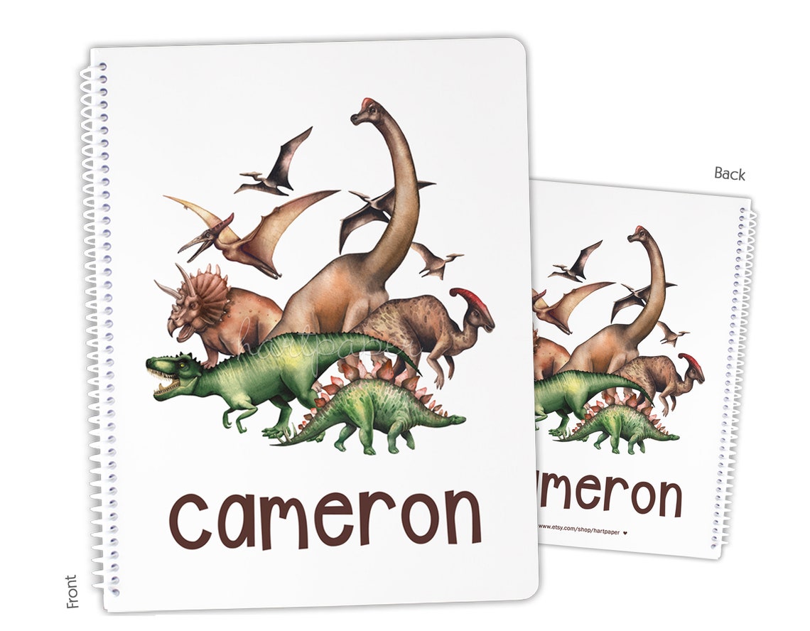 Dinosaur T Rex T-rex Personalized Notebook Sketchbook Custom - Etsy