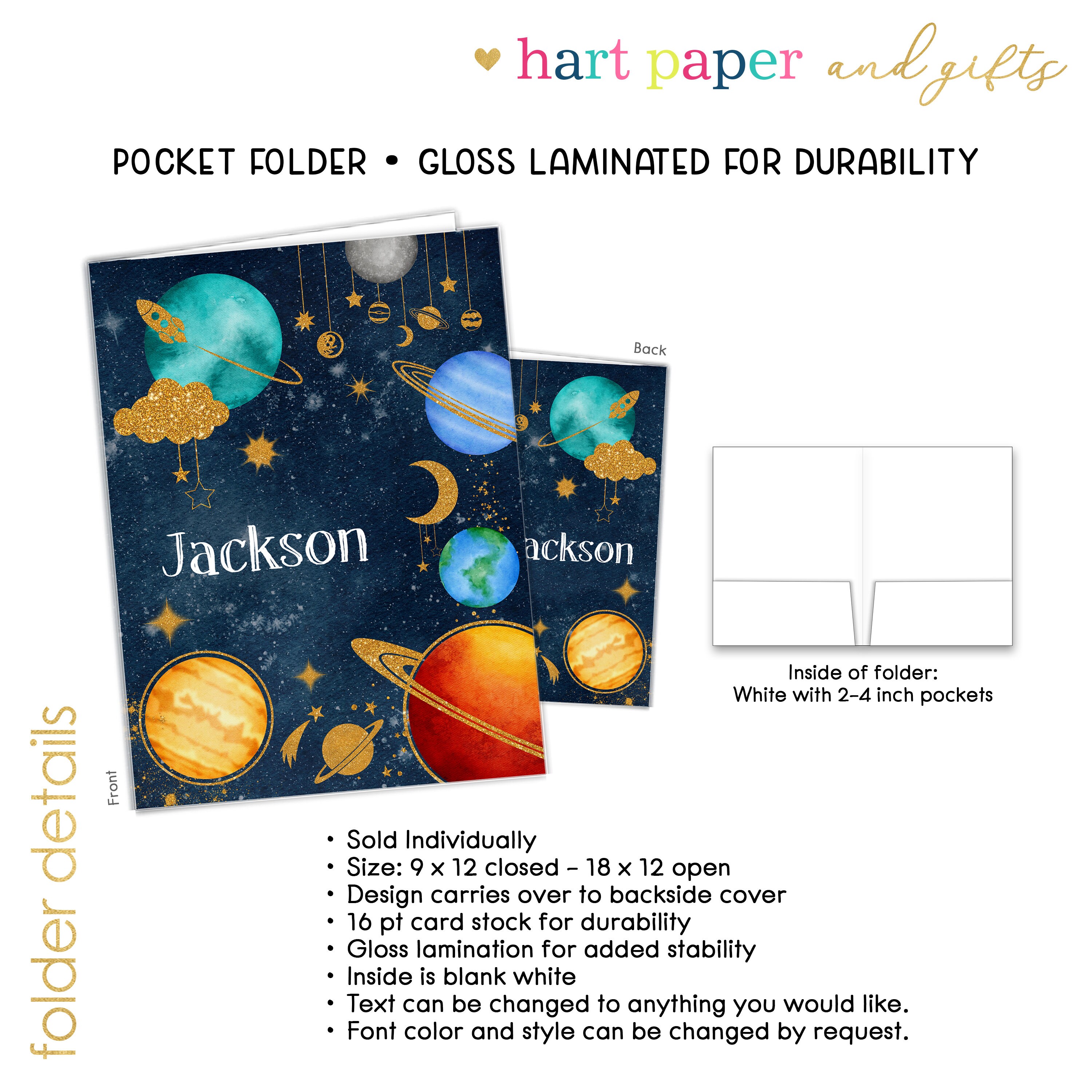 Solar System Cover For Folders
