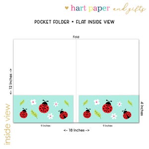 Ladybug Lady Bugs Insects Personalized Folder 2 Pocket • Back to School ...