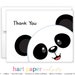 Panda Bear Thank You Personalized Cards Folded Flat Card Stationery ...