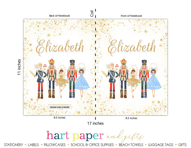 Nutcracker Ballet Ballerina Personalized Notebook Sketchbook - Etsy