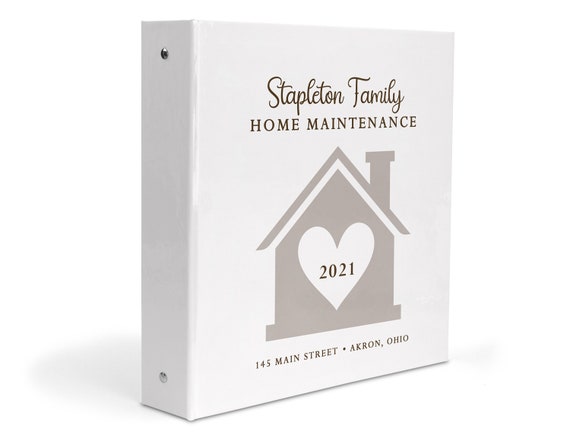 New House Home 3 Ring Binder 2 Personalized Custom - Etsy