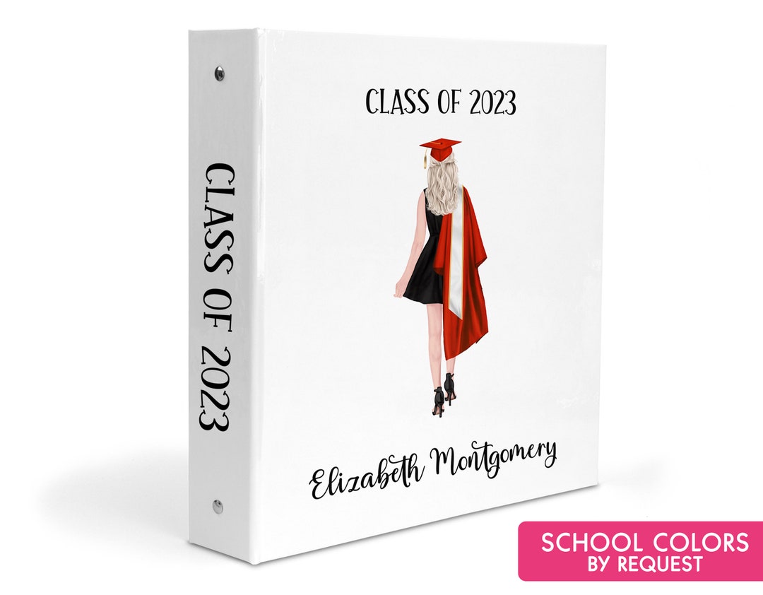 Graduation Class of 2024 3 Ring Binder 2 Personalized Custom Gift Girl ...