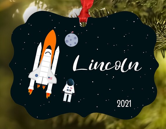 Rocket Ship Space Shuttle Christmas Ornament Personalized | Etsy