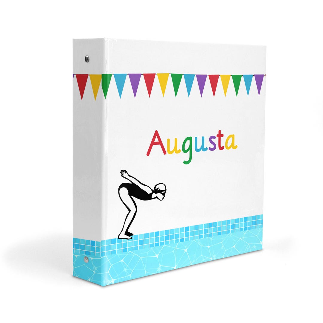 Swimming Swimmer Swim Sports 3 Ring Binder 2" Personalized Custom Gift ...