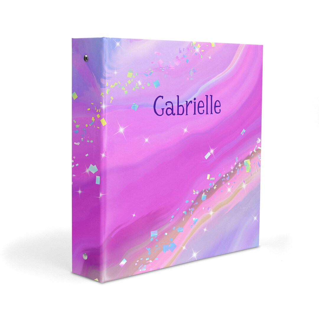 Rainbow 3 Ring Binder 2" Personalized Custom Gift Back to School ...