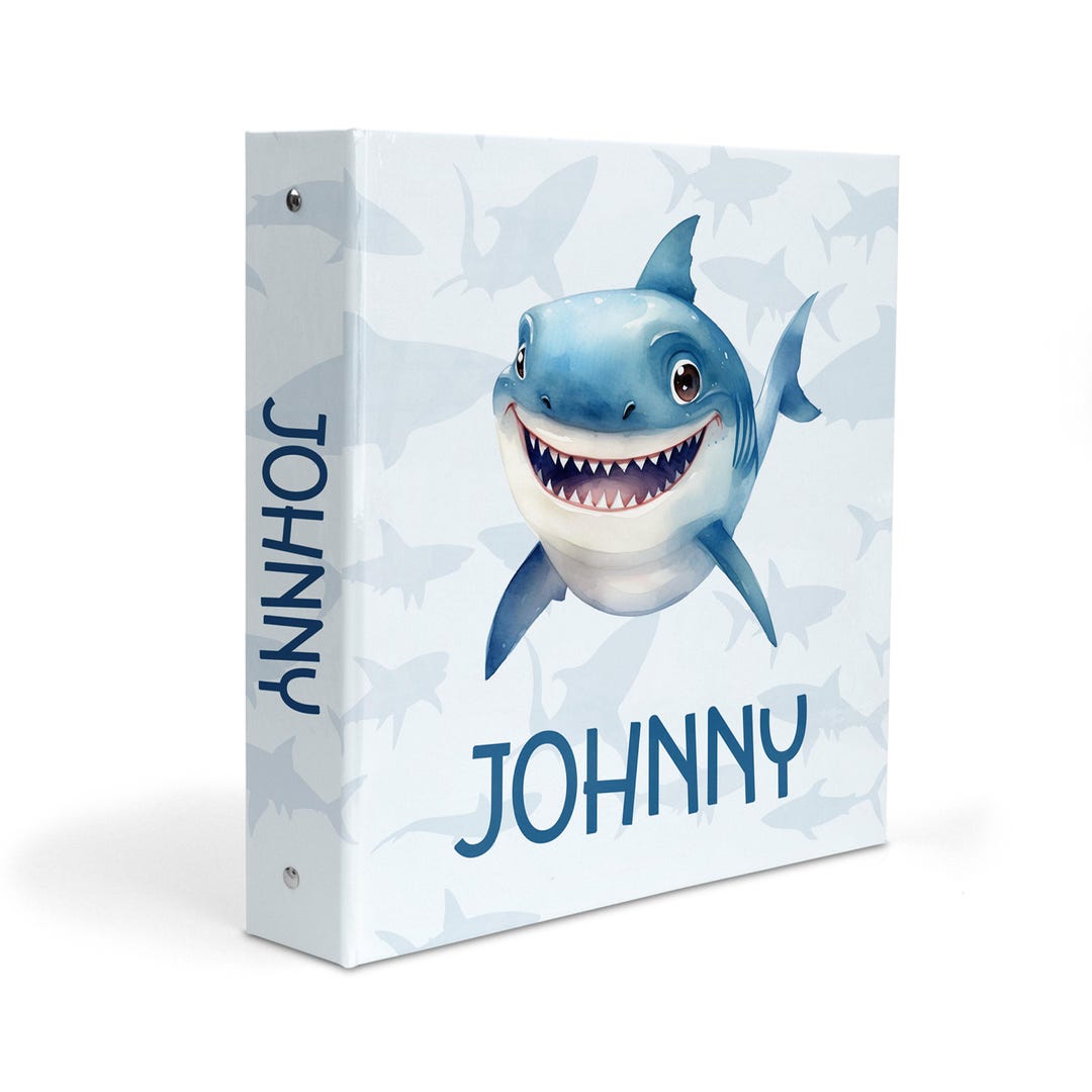 Shark 3 Ring Binder 2" Personalized Custom Gift Back to School Supplies ...