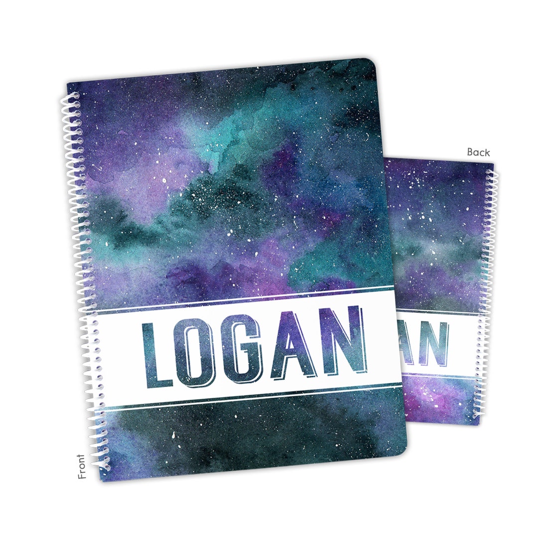 Galaxy Space Stars Personalized Notebook Sketchbook • Custom Birthday ...