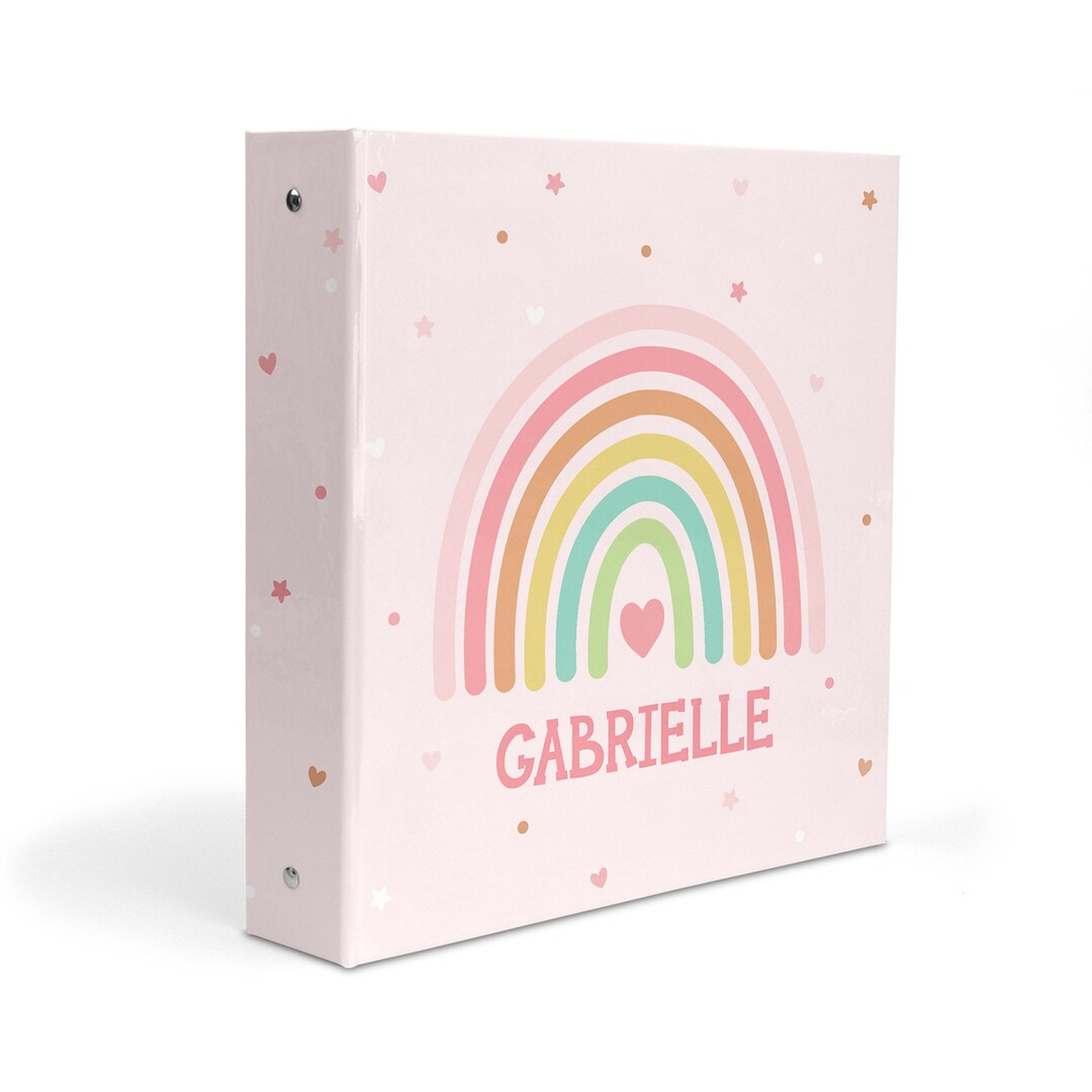 Rainbow Sky Clouds 3 Ring Binder 2" Personalized Custom Gift Back to ...