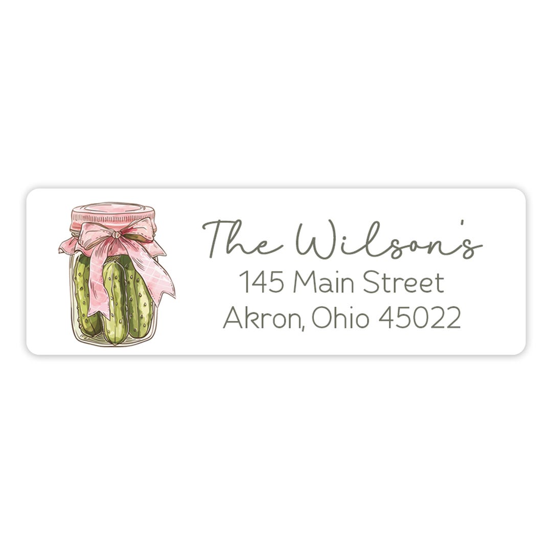 Pickle Pickles Food Return Address Labels Personalized Custom Favor ...