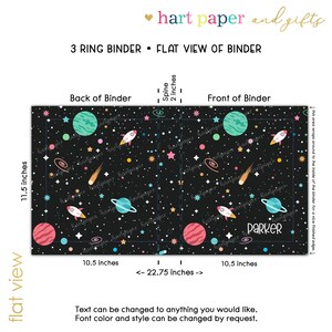 Planets Outer Space Galaxy Space Sky Stars 3 Ring Binder 2 ...