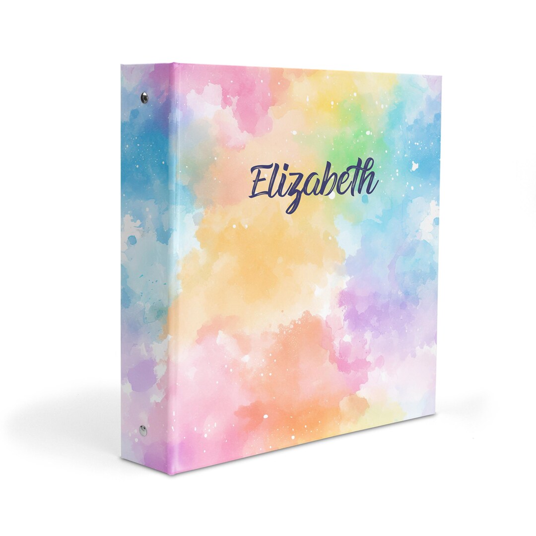 Rainbow Tie Dye 3 Ring Binder 2" Personalized Custom Gift Back to ...