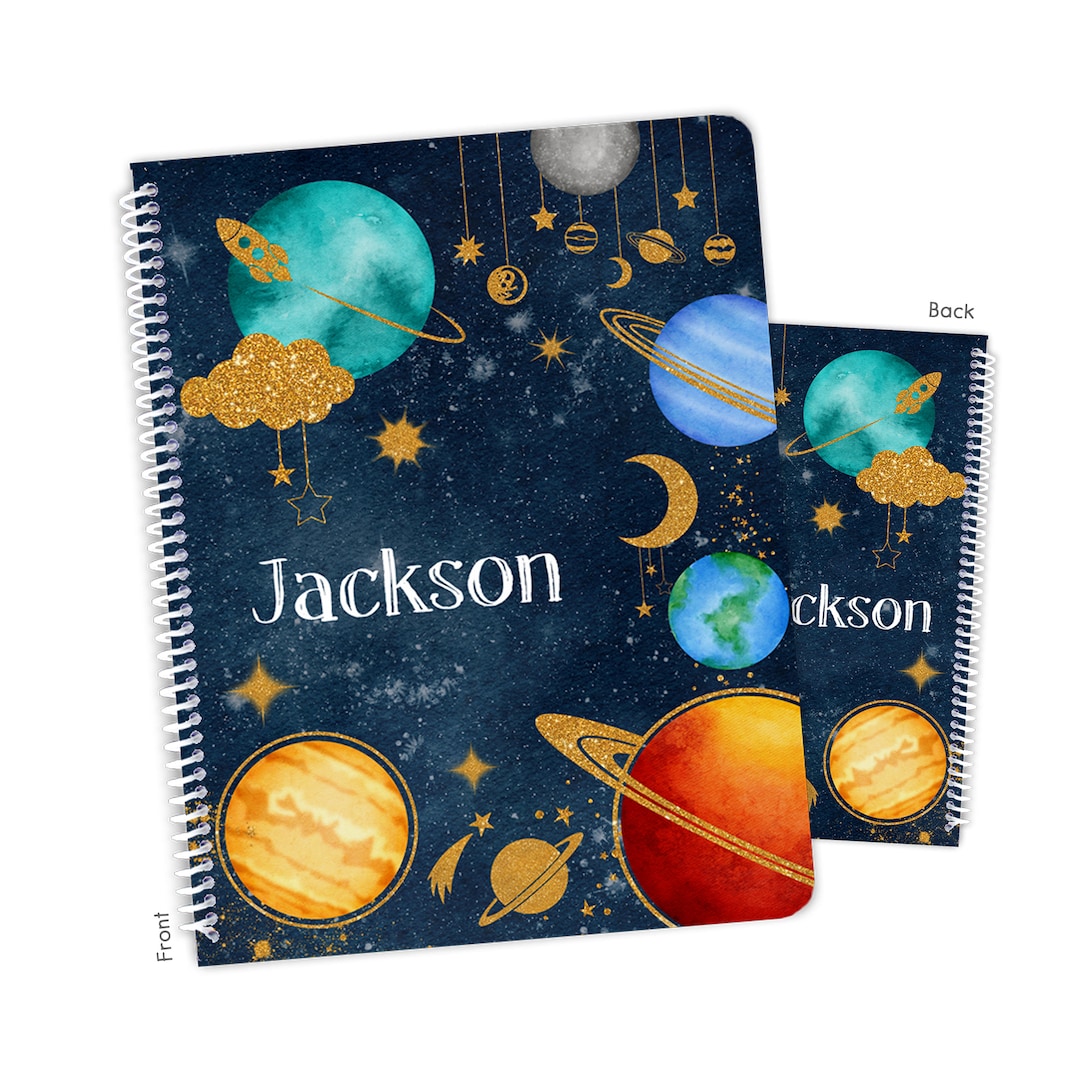 Outer Space Planets Solar System Personalized Notebook Sketchbook ...