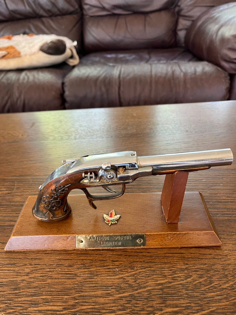 Vintage Flintlock Pistol Lighter Replica With Stand Nice Decor - Etsy