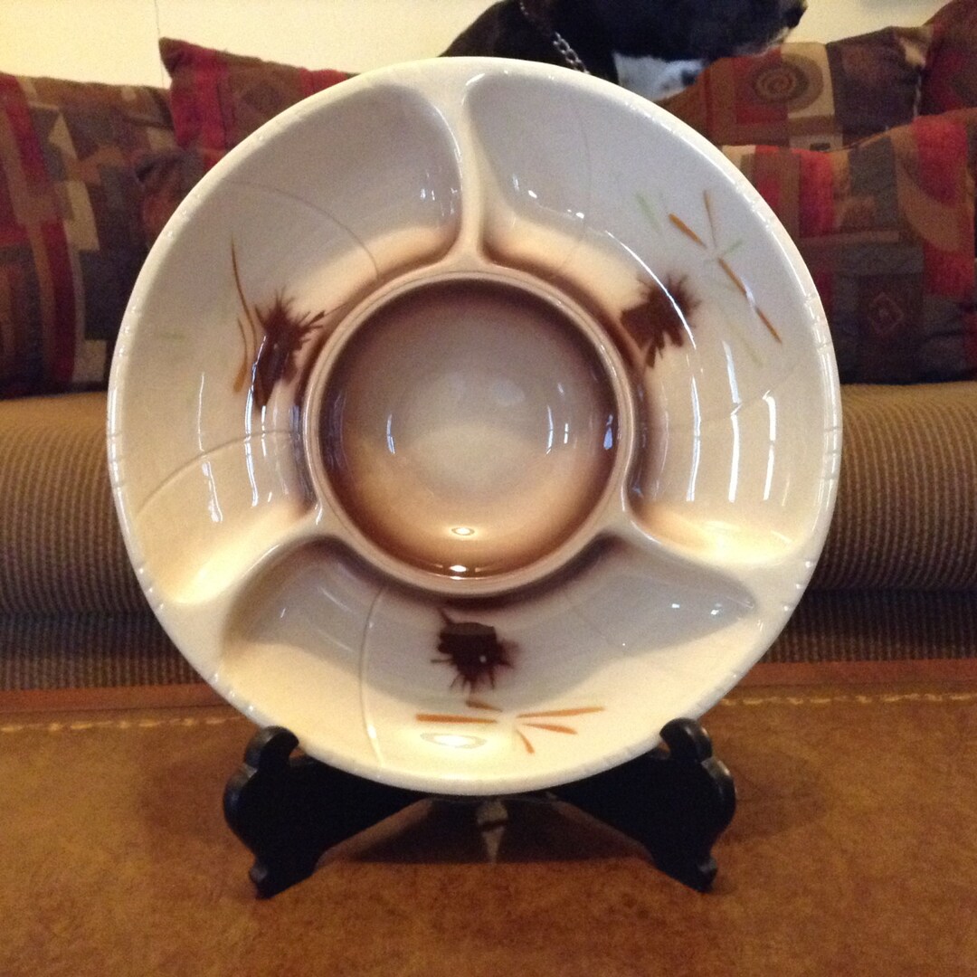 Lane & Co Van Nuys California Pottery Divided Chip and Dip Tray 3060 - Etsy