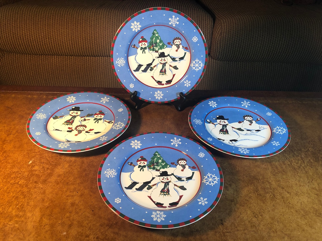 Sakura Holiday Trio Stoneware Stoneware Salad or Dessert Plates Set of ...