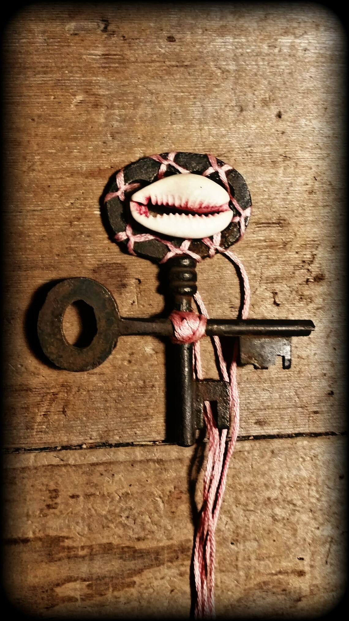 Skeleton Key Cross Amulet - Etsy