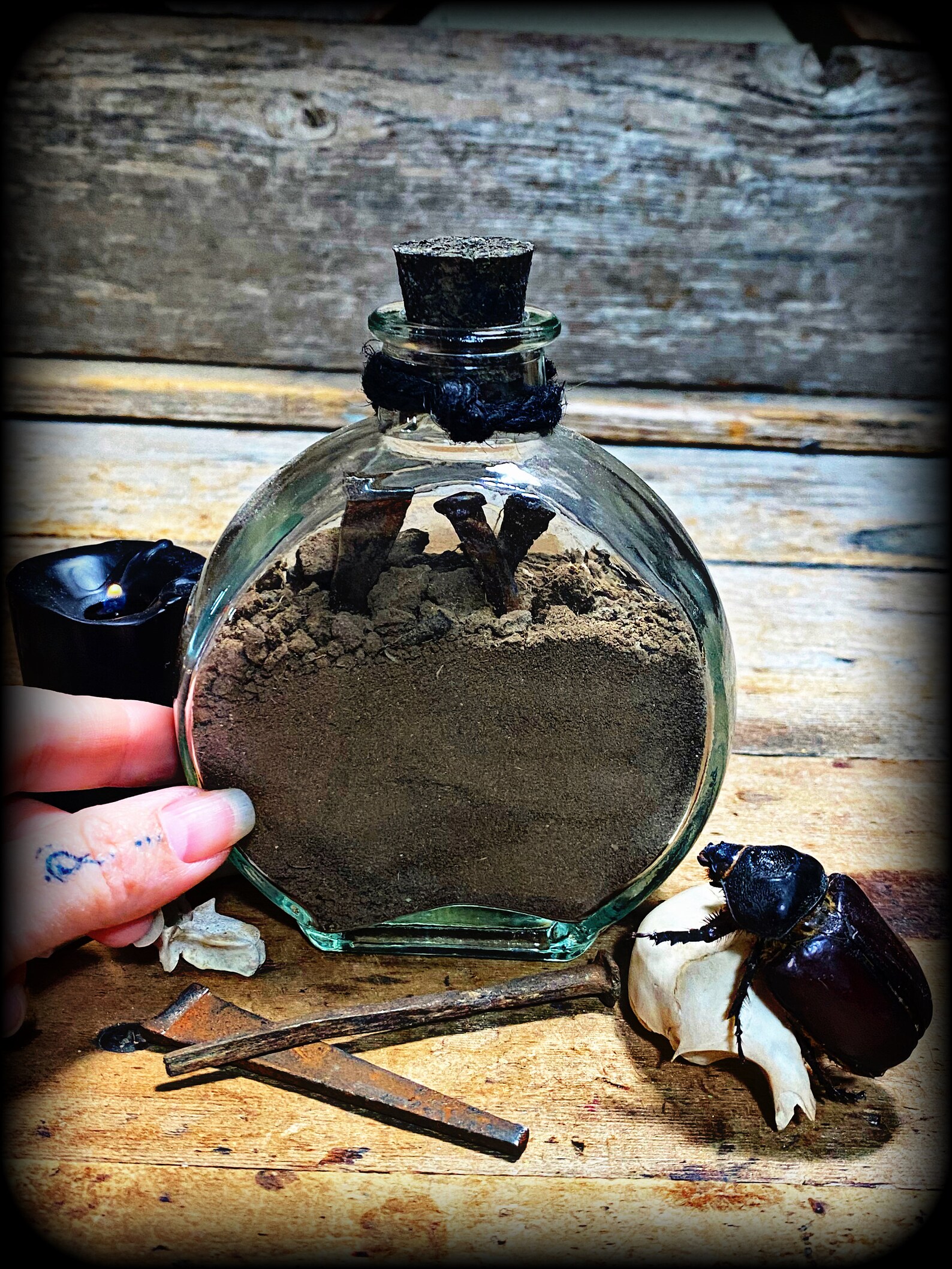 Cemetery Dirt With Coffin Nails - Etsy