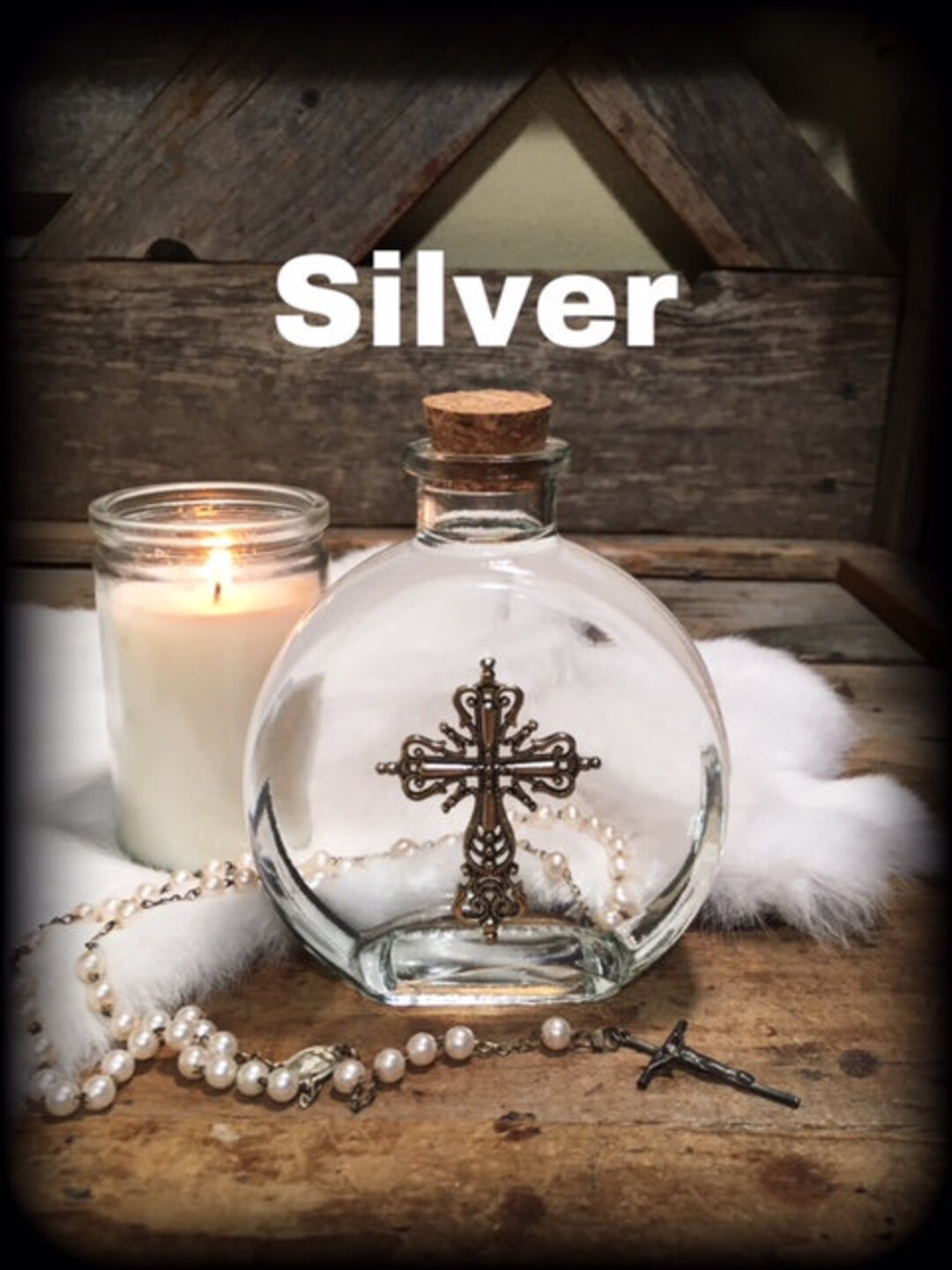 Blessed Holy Water With Ornate Cross - Etsy