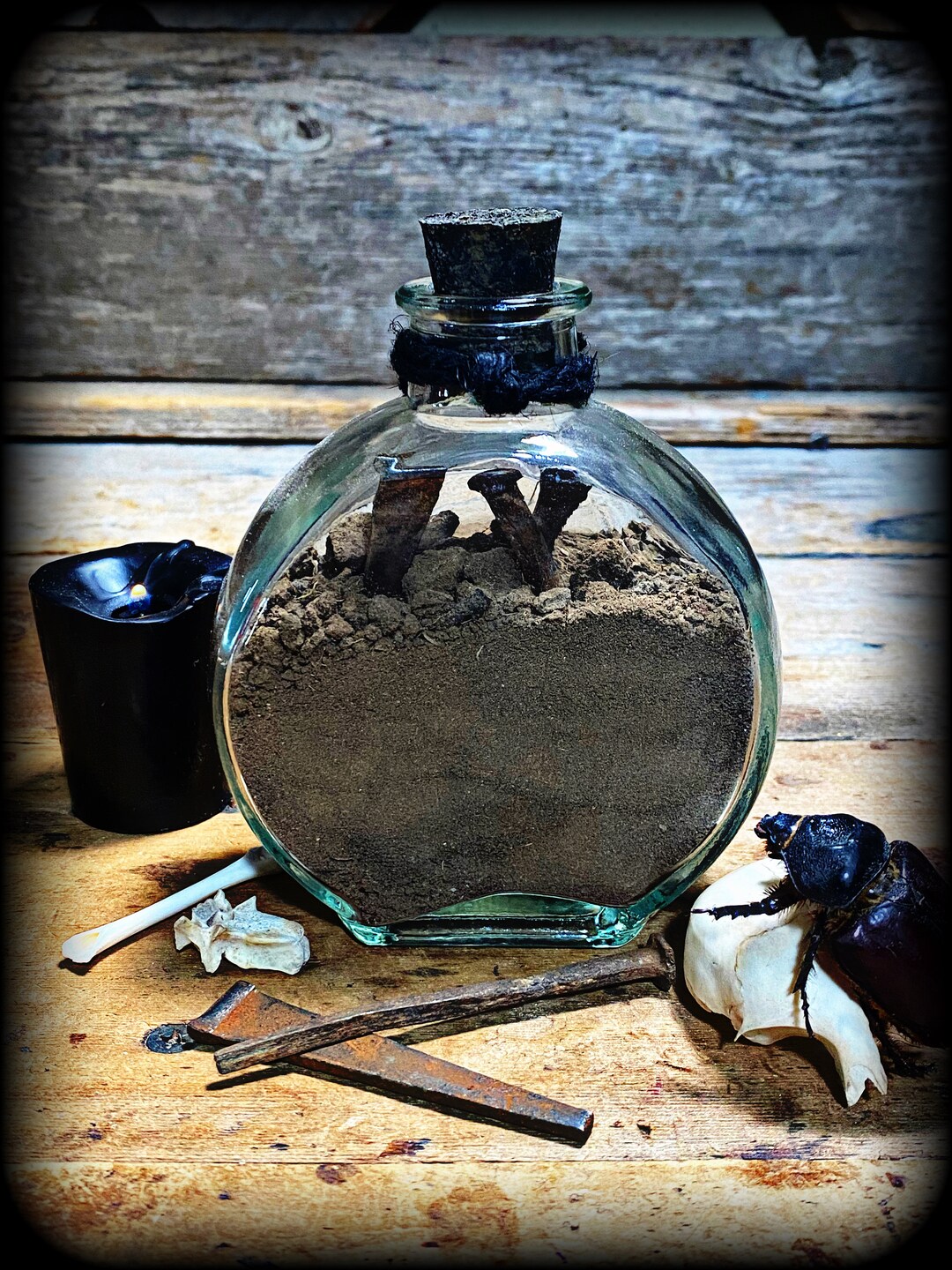 Cemetery Dirt With Coffin Nails - Etsy