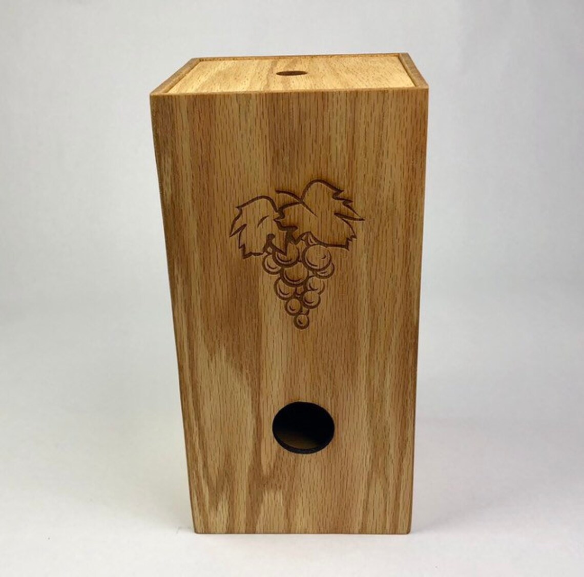 Oak Wine box to hold 3 liter box wine wine dispenser wine gift | Etsy