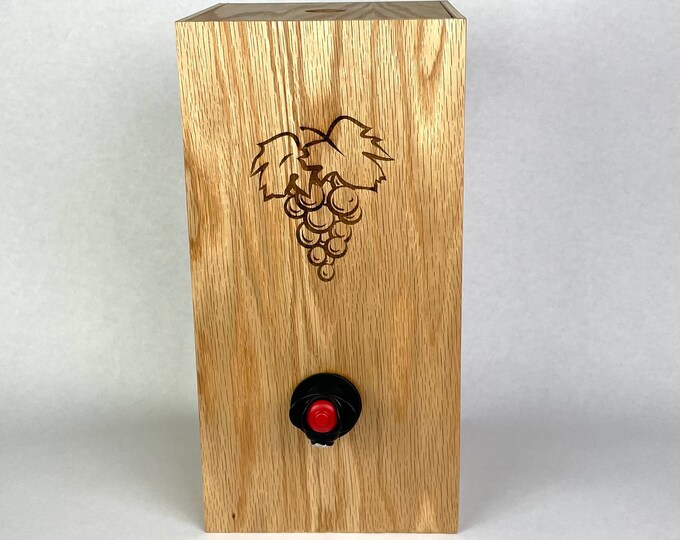 Oak Wine Box to Hold 3 Liter Box Wine Wine Dispenser Wine Gift Wine ...