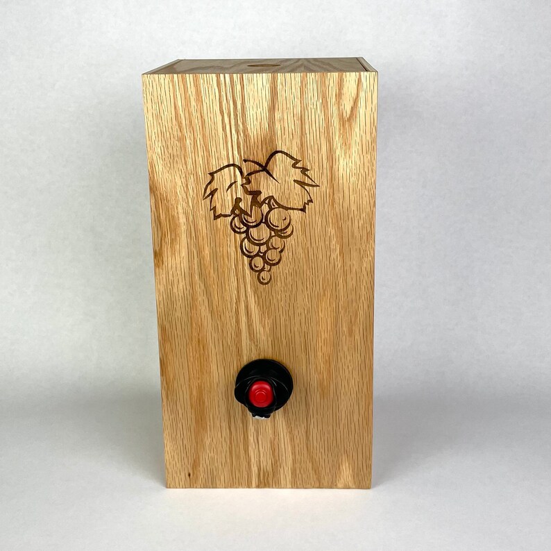 Oak Wine Box to Hold 3 Liter Box Wine Wine Dispenser Wine Gift - Etsy