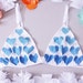 Blue Heart 2 / Organic Cotton Hand Printed Bralette With Ombre Heart ...