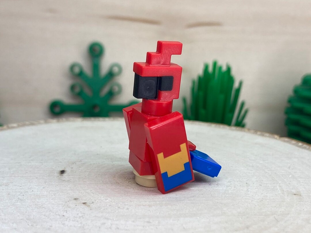 Red Minecraft Parrot MC Genuine LEGO® Animal - Etsy