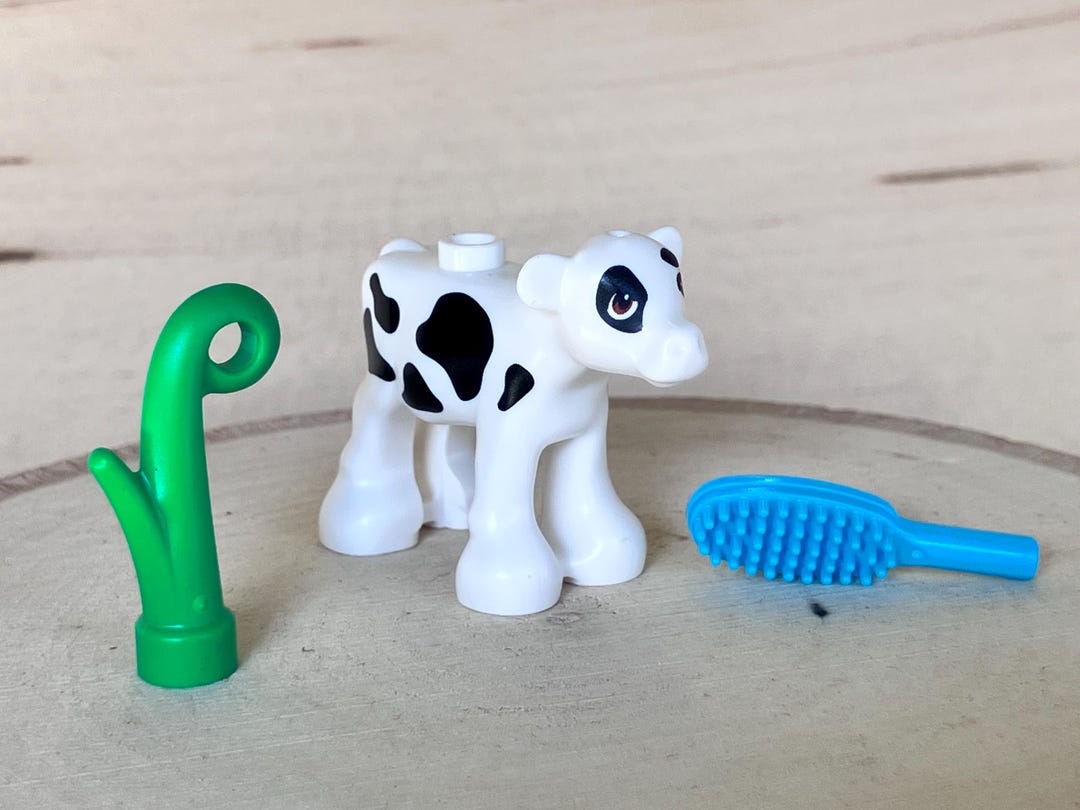 Calf Baby Cow With Reddish Brown Eyes and Black Spots - Genuine LEGO ...