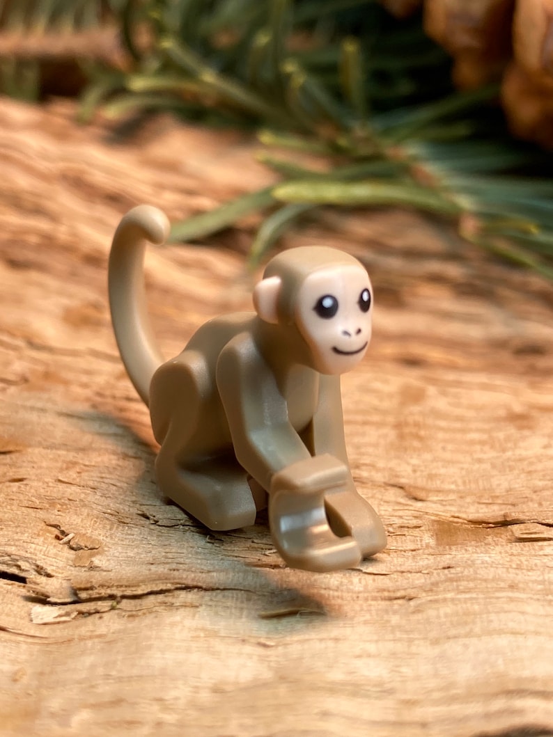 Dark Tan Monkey With Light Nougat Face and Ears - Genuine LEGO® Animal ...