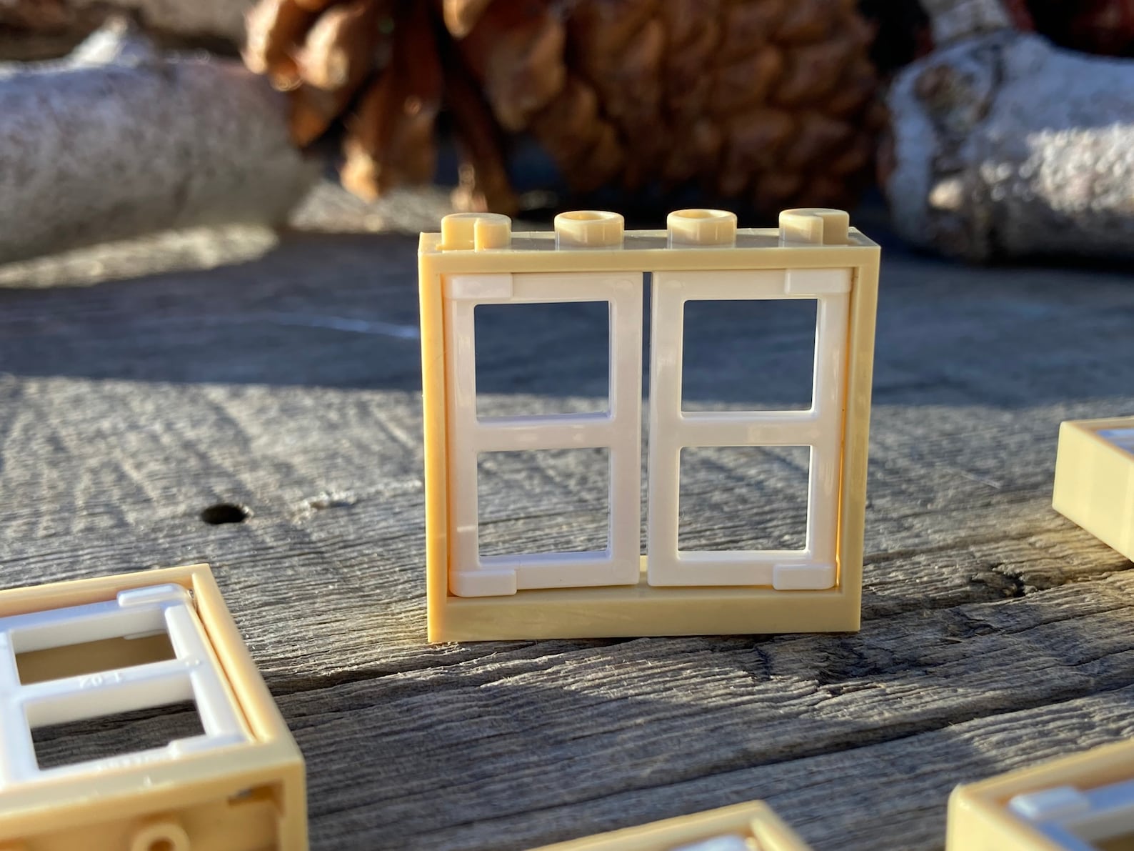 Tan Window Frame With White Shutters, Pack of 5 - Genuine LEGO ...