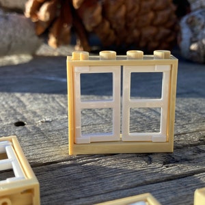 Tan Window Frame With White Shutters, Pack of 5 - Genuine LEGO ...