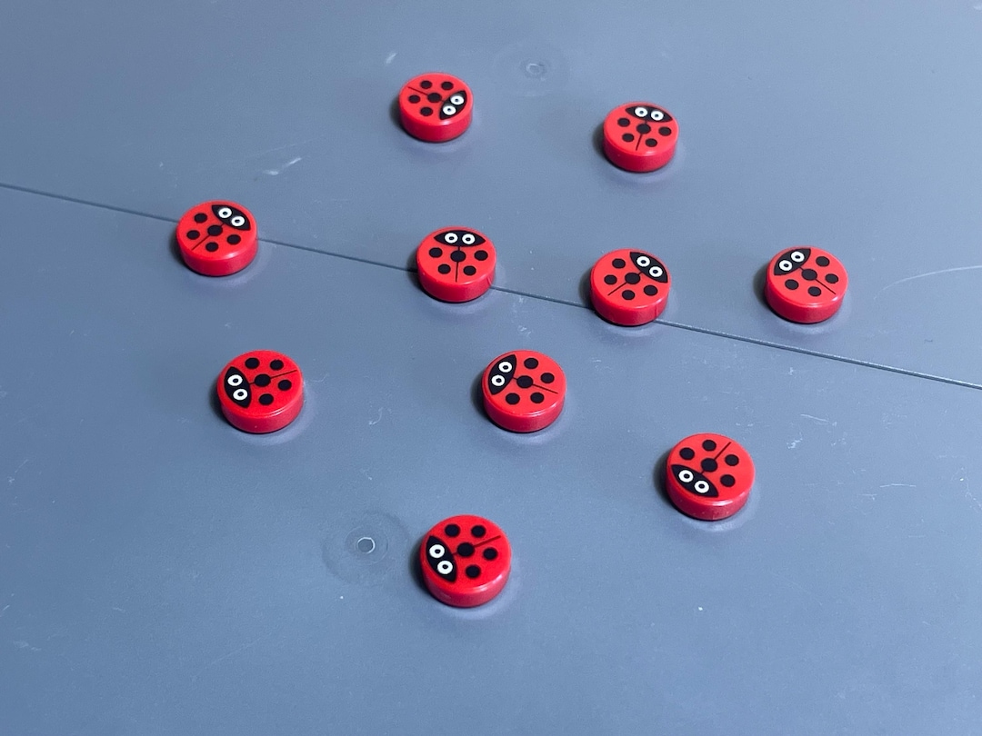 Tile Round 1x1 Ladybug Large White Eyes 10-pack – Genuine LEGO ...