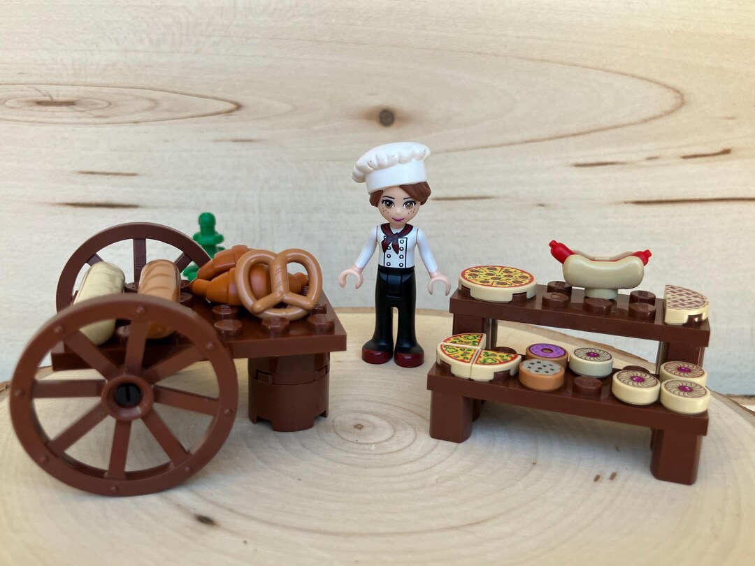 Baker With Fresh Bread and Treat Stand - Friends Genuine LEGO® Scene - Etsy
