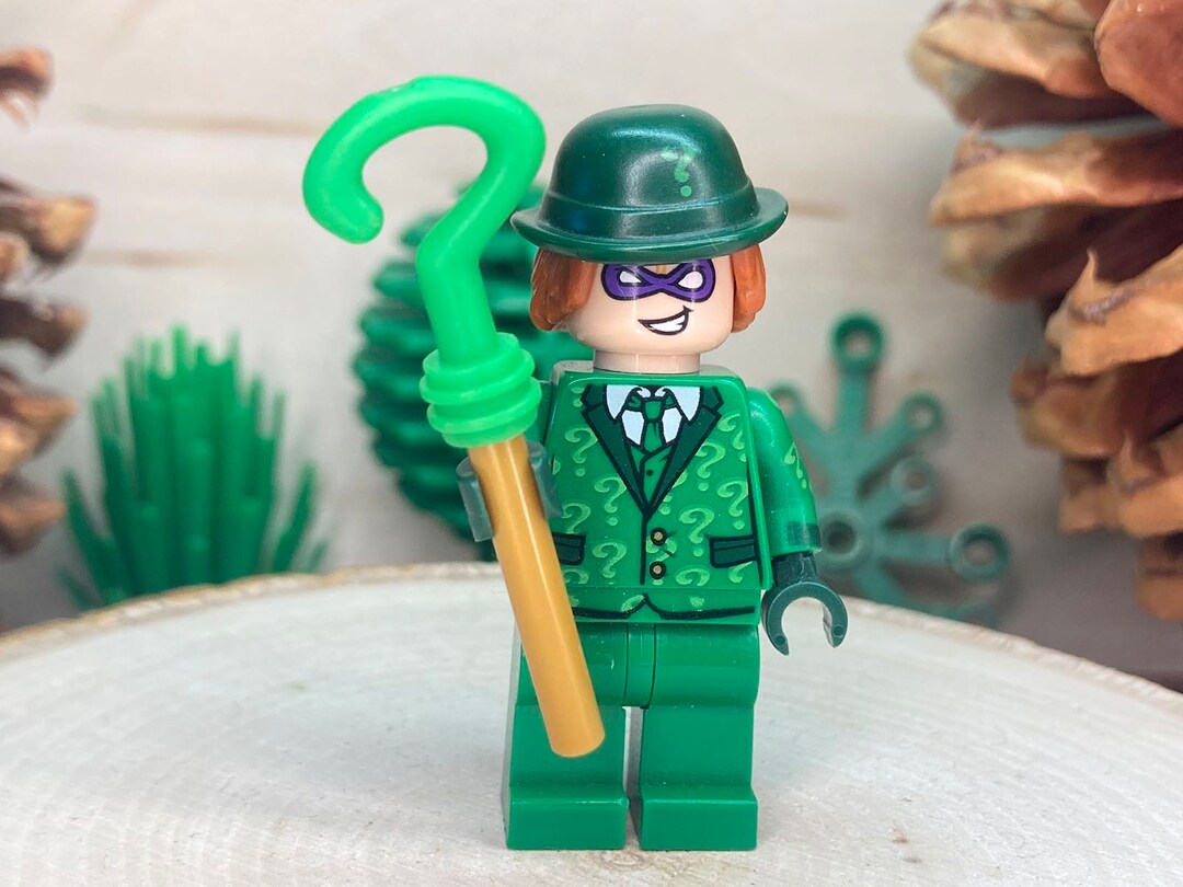 The Riddler Wearing a Suit and Tie Holding His Iconic Staff - the LEGO ...