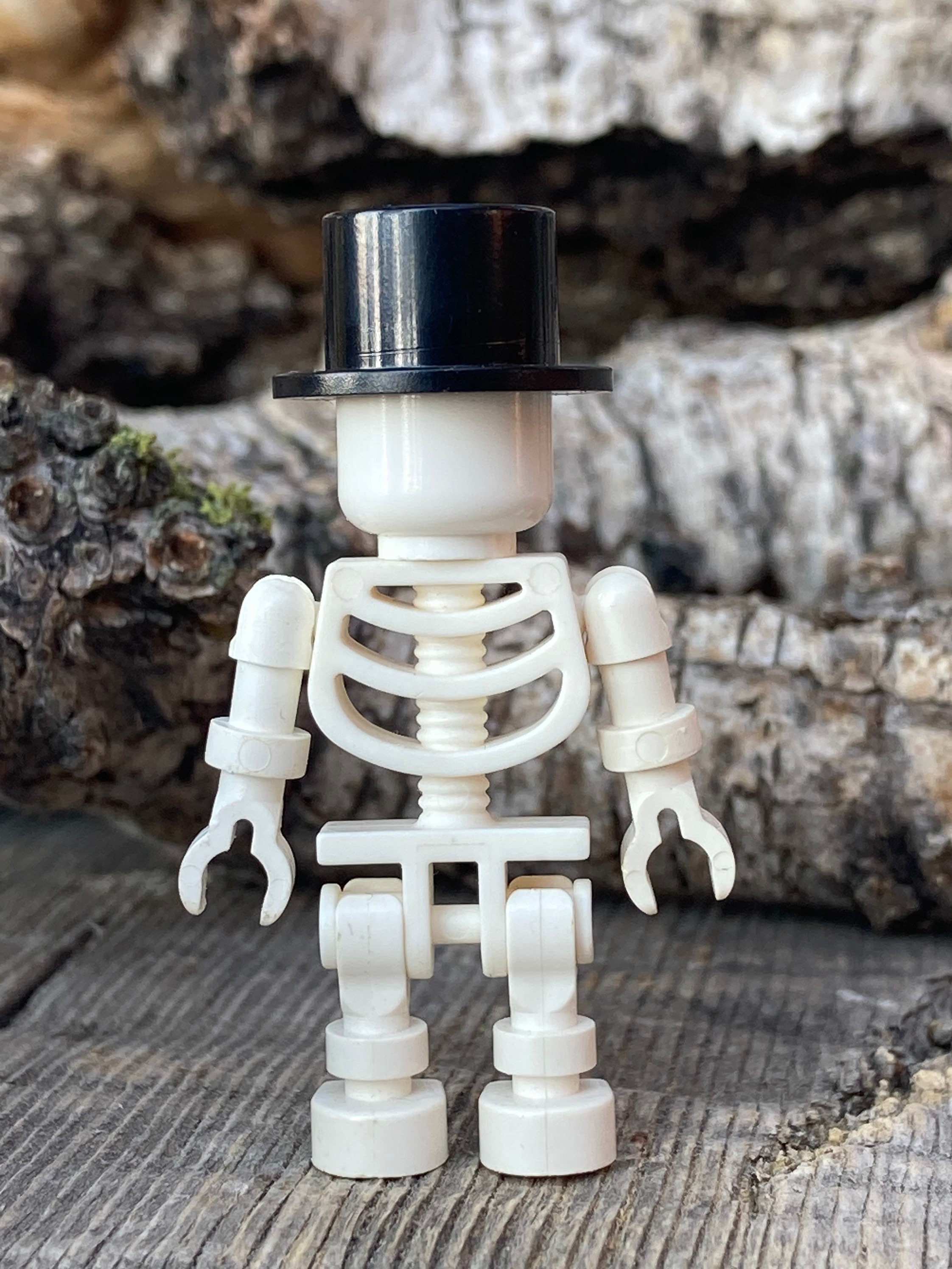 Skeleton Wearing a Black Top Hat Genuine LEGO® Minifigure - Etsy