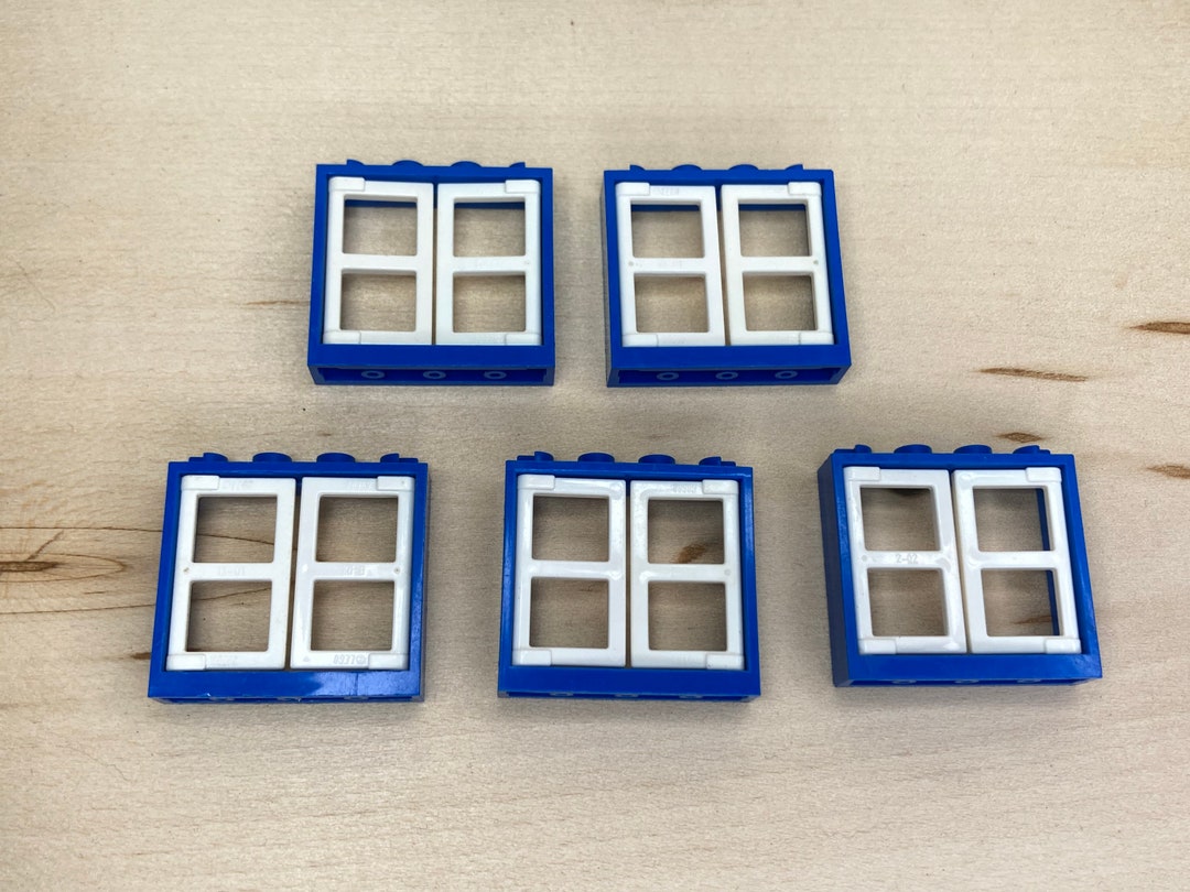 Blue Window Frame With White Shutters, Pack of 5 Genuine LEGO ...