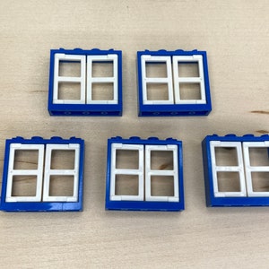 Blue Window Frame With White Shutters, Pack of 5 Genuine LEGO ...