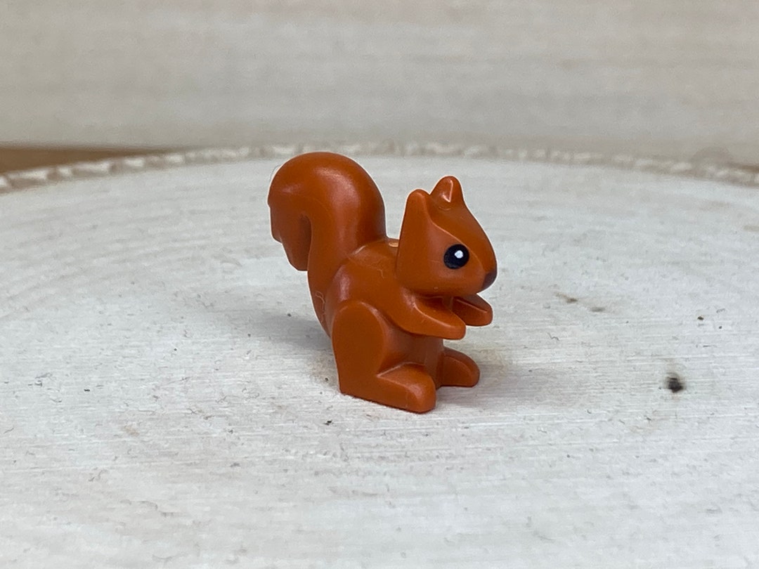 Squirrel, Dark Orange With Black and White Eyes - Genuine LEGO® Animal ...