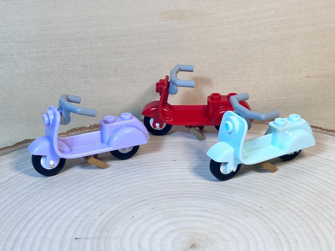 Moped Scooter With Medium Stone Gray Handlebars and Kickstand - Genuine ...