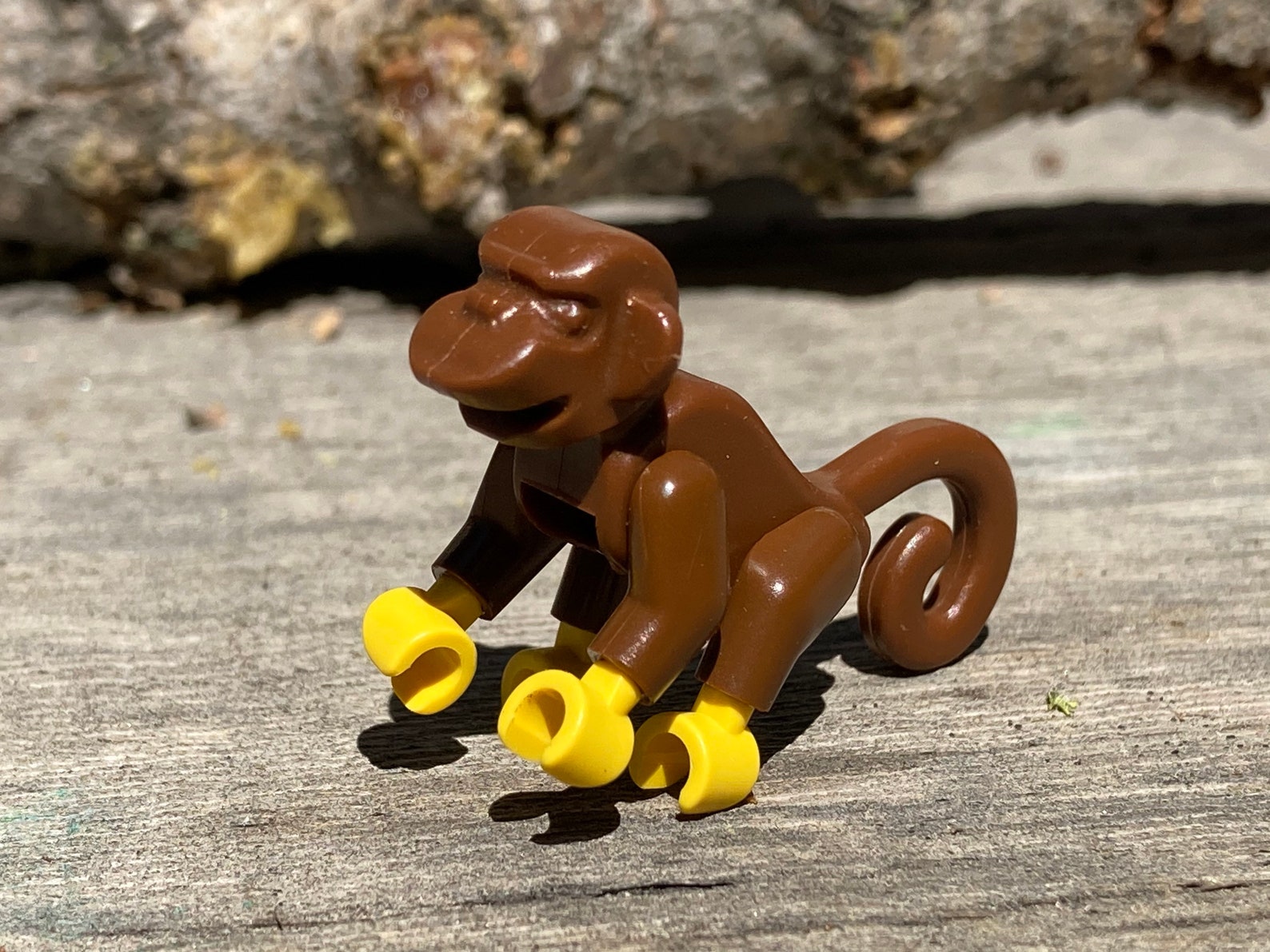 Brown Monkey With Yellow Hands and Feet Genuine LEGO Animal | Etsy