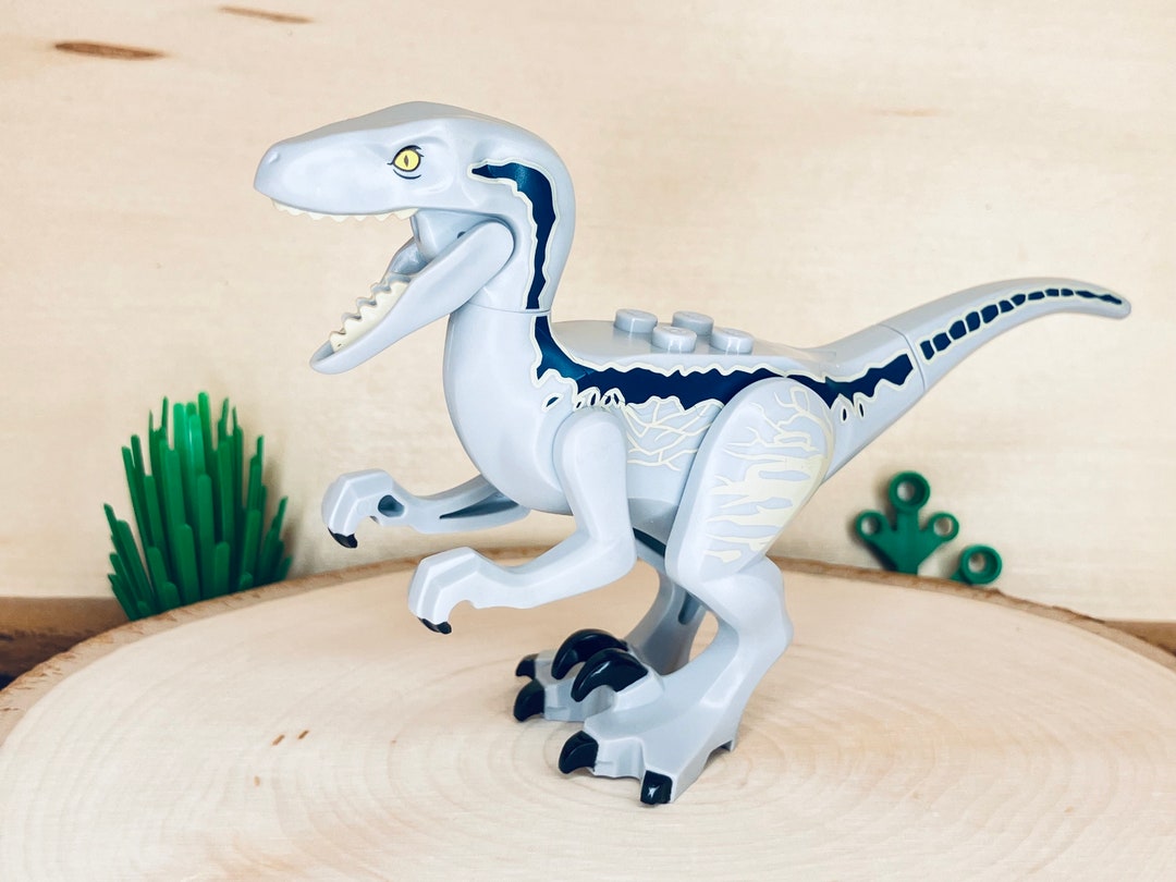 Dinosaur Raptor / Velociraptor With Dark Blue and Tan Markings ...